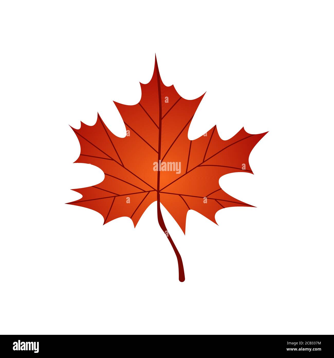 Autumn leaf for trendy flat style for graphic design, web-site. Stock ...