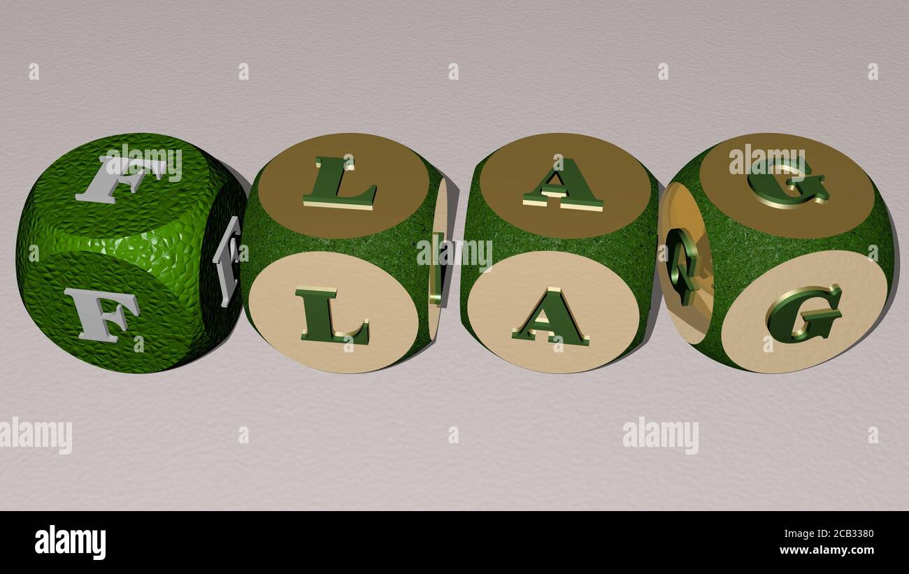 FLAG combined by dice letters and color crossing for the related ...