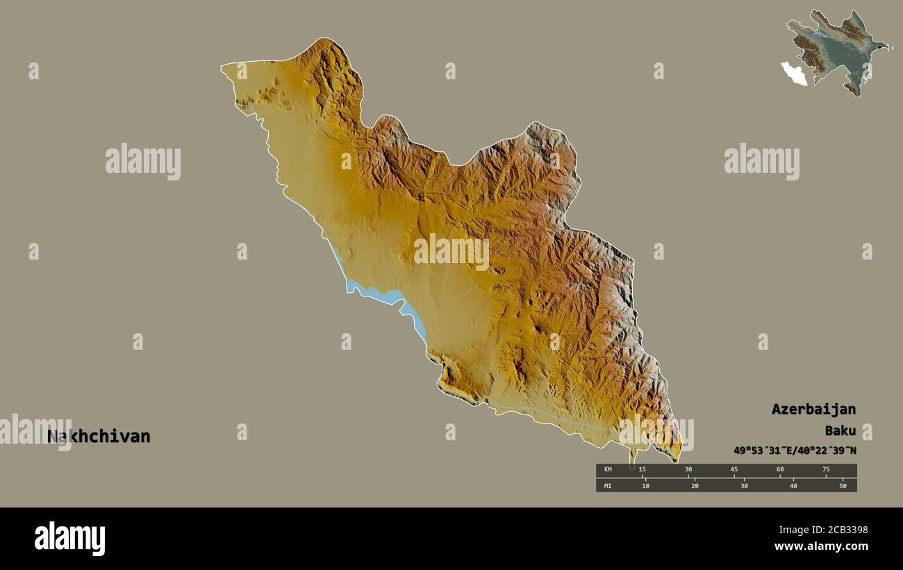Nakhchivan map hi-res stock photography and images - Alamy