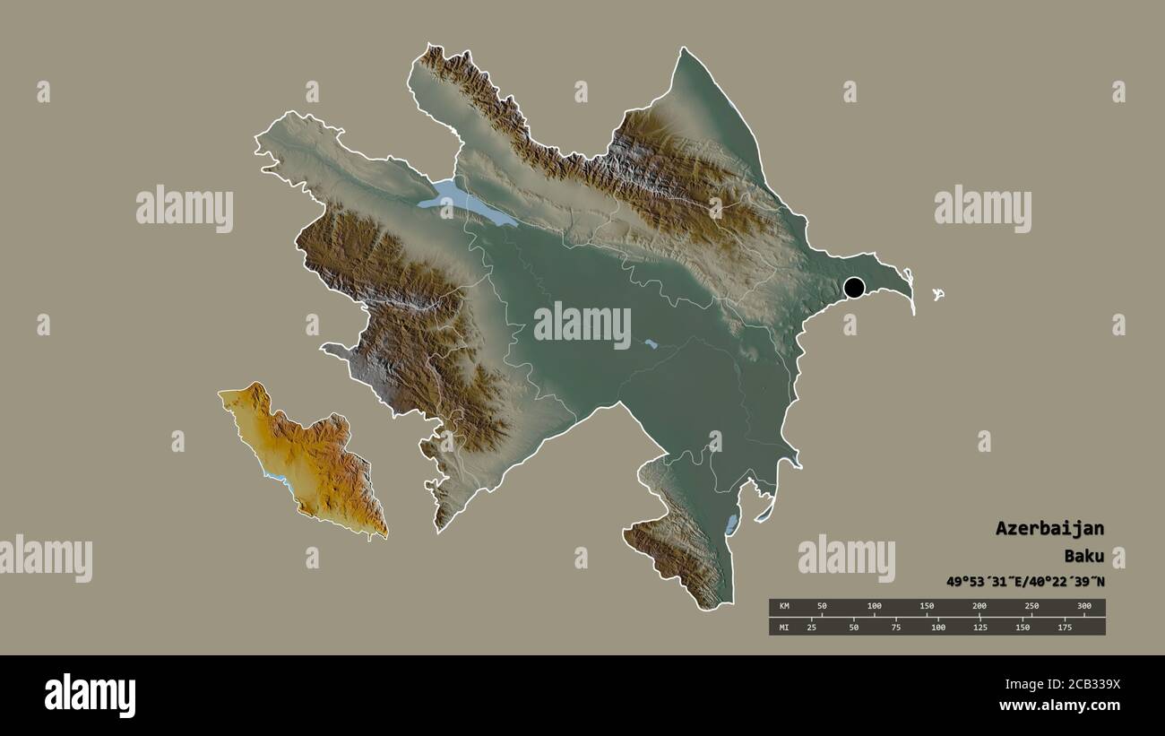 Nakhchivan map hi-res stock photography and images - Alamy