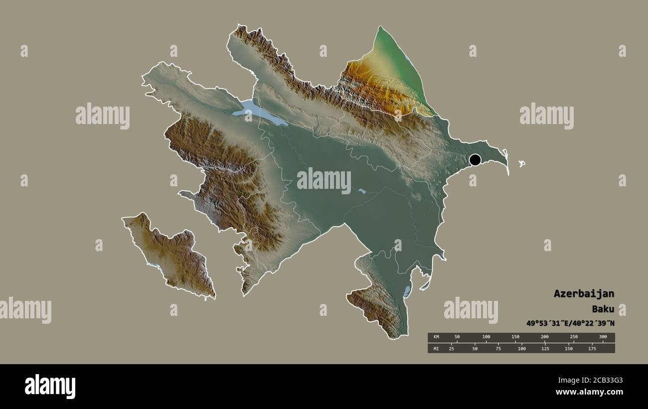 Azerbaijan Relief Map High Resolution Stock Photography and Images - Alamy
