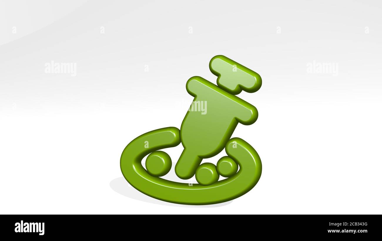 laboratory sample 3D icon casting shadow. 3D illustration. chemistry ...
