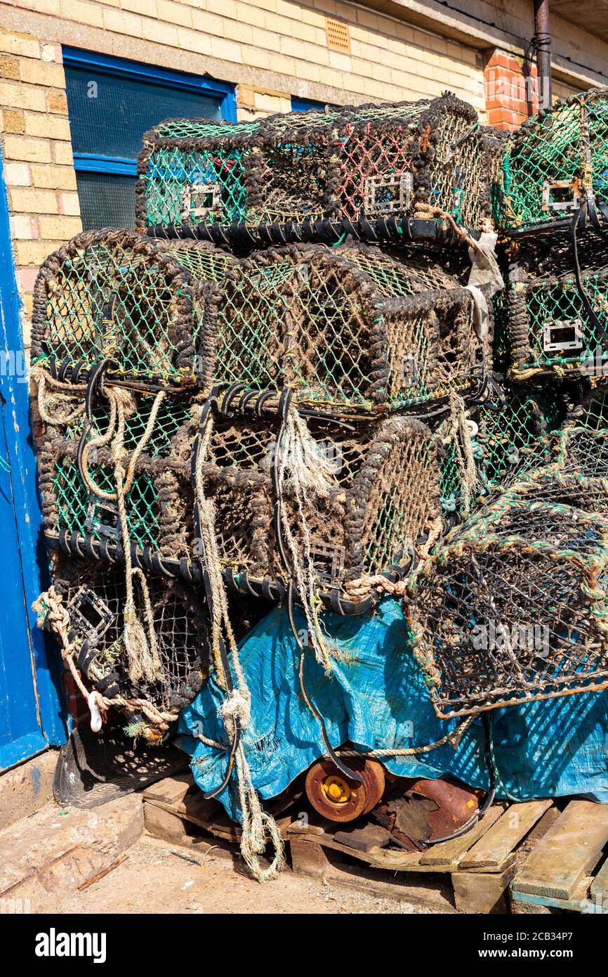 Old lobster pots hi-res stock photography and images - Alamy