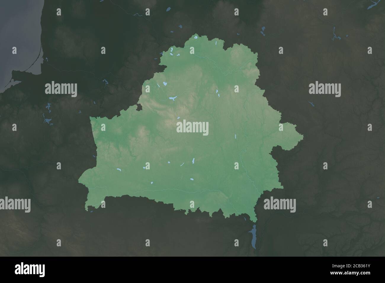 Shape of Belarus separated by the desaturation of neighboring areas ...