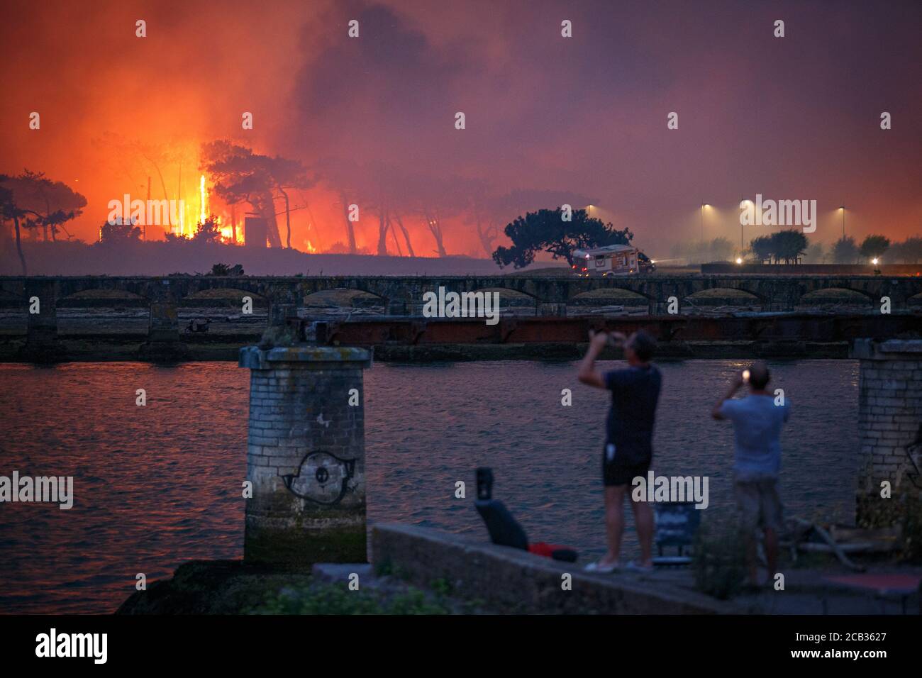 Chiberta forest arson on July 2020, 30 th. The arson devastated 165 ...