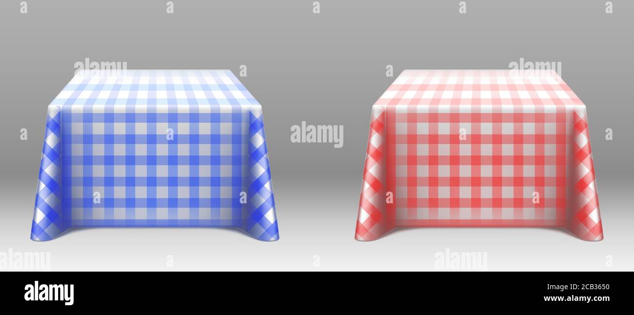 Red tables picnic tables Stock Vector Images - Alamy