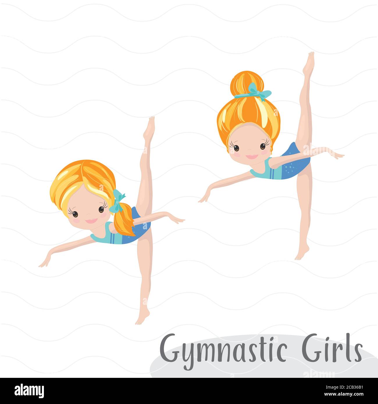 Clipart Cute Girl Gymnast Gym Stock Vector Image & Art - Alamy
