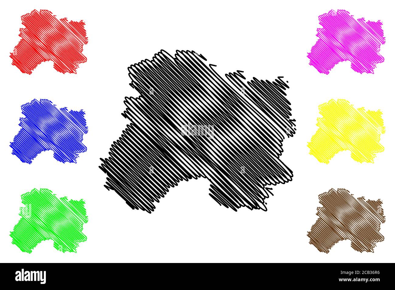 Marne Department (France, French Republic, Grand Est region) map vector ...