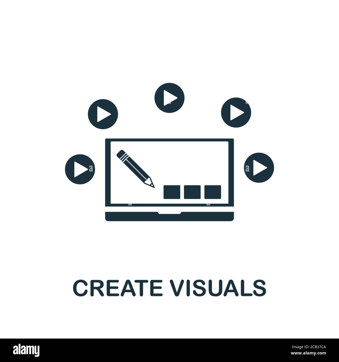 Create Visuals icon. Simple element from game development collection ...