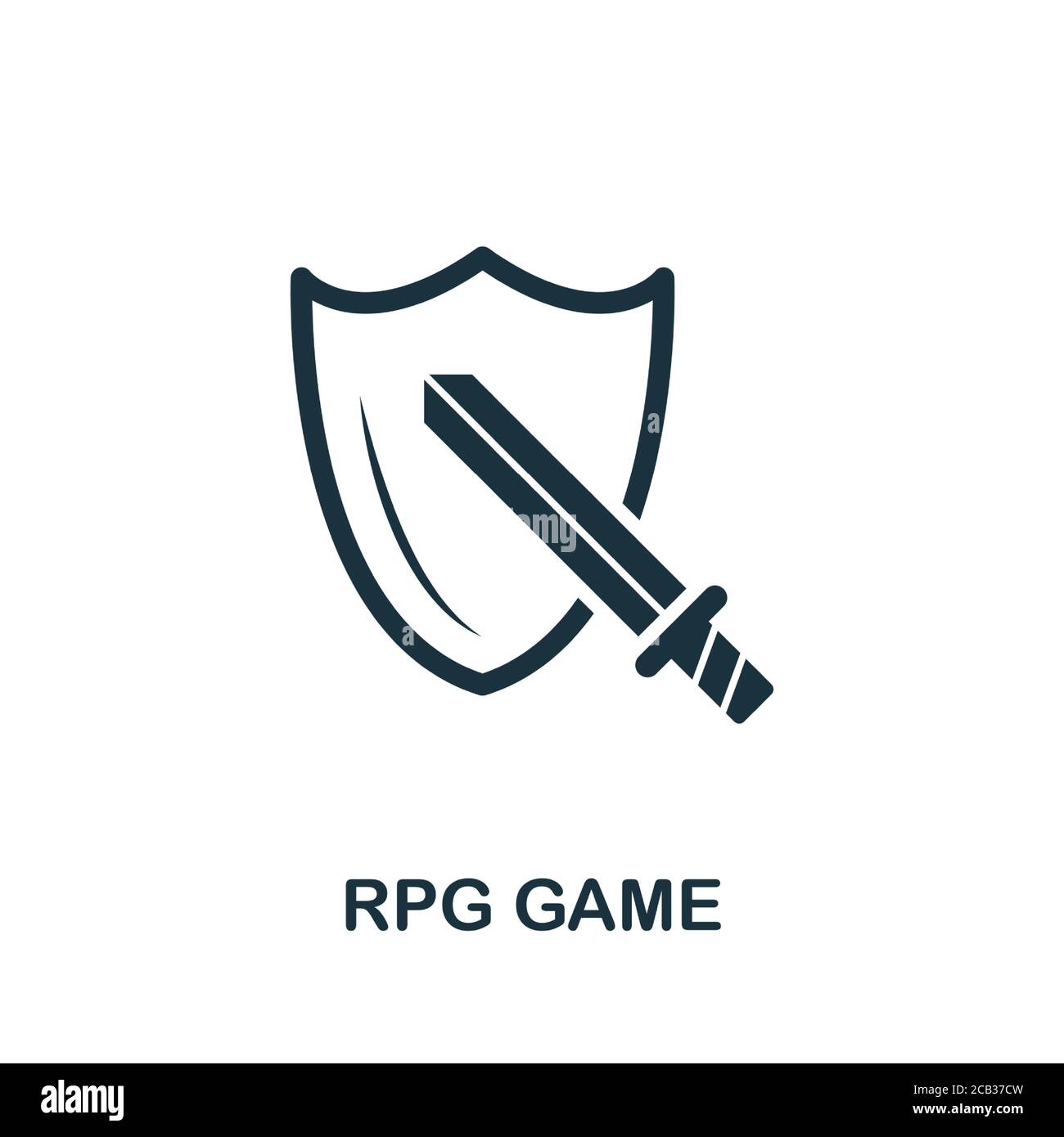 Rpg Game icon. Simple element from game development collection. Filled ...