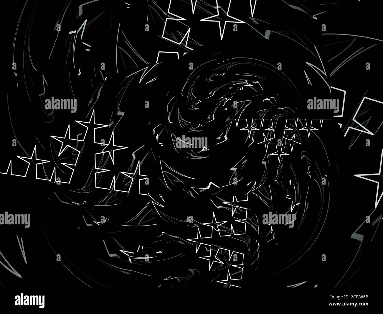 Trendy black and white technology pattern, computer generated abstract ...