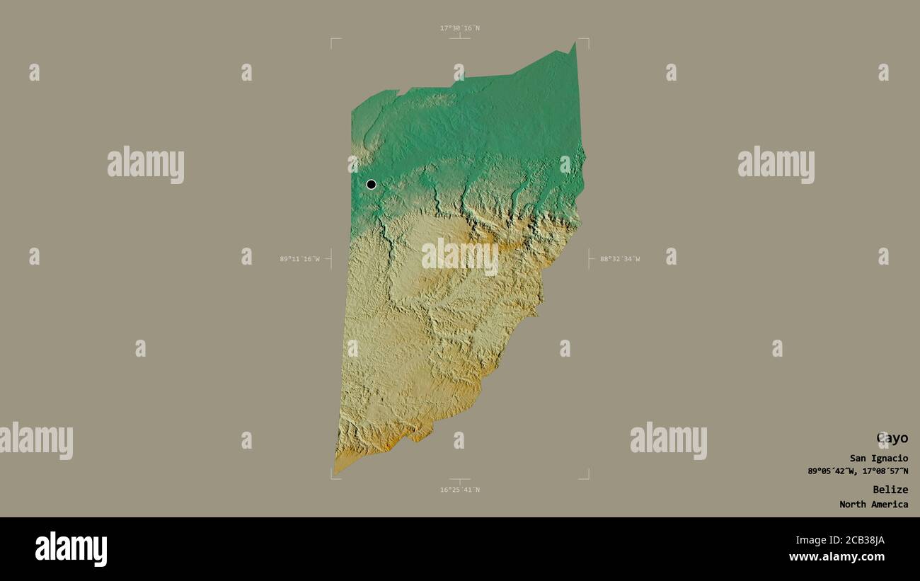 Belize relief map hi-res stock photography and images - Alamy