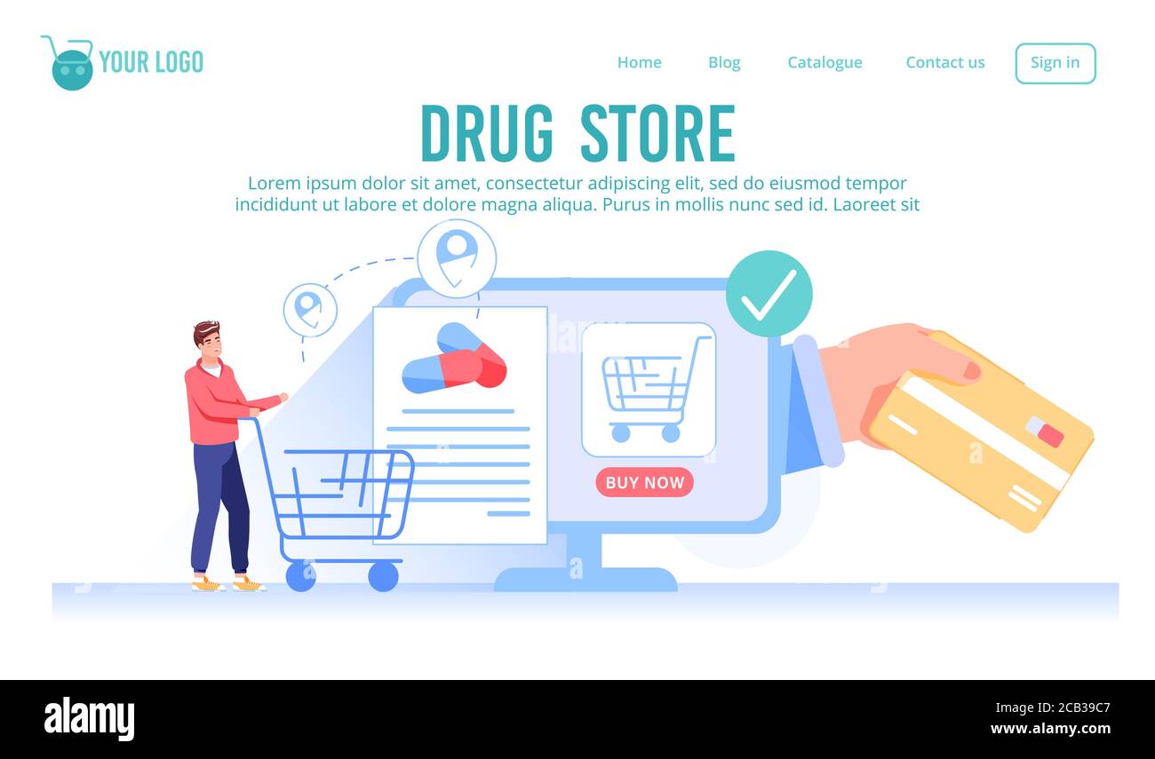 Drugstore online pharmacy website Cut Out Stock Images & Pictures - Alamy