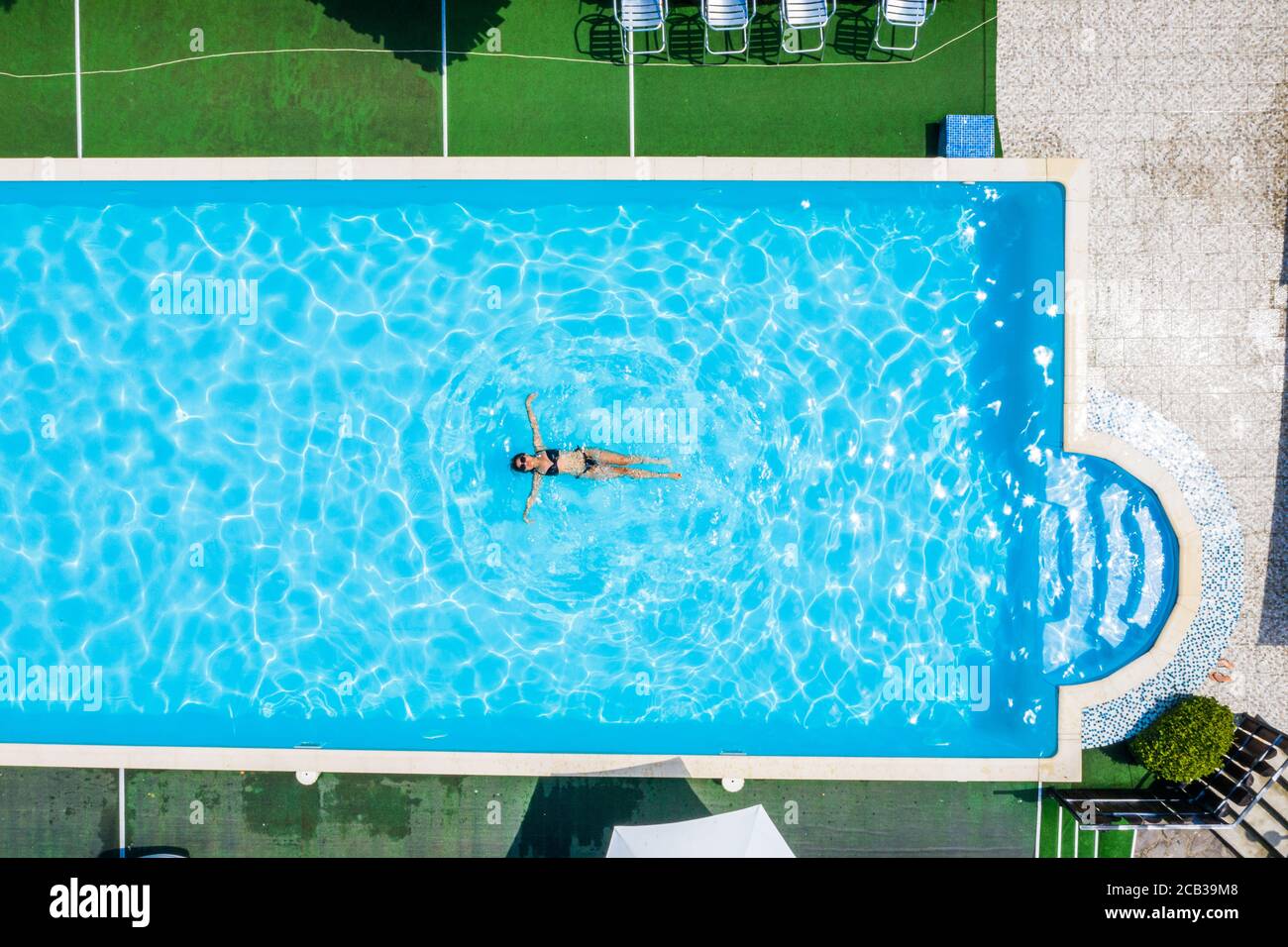 Pool from above sunny beach hi-res stock photography and images - Alamy