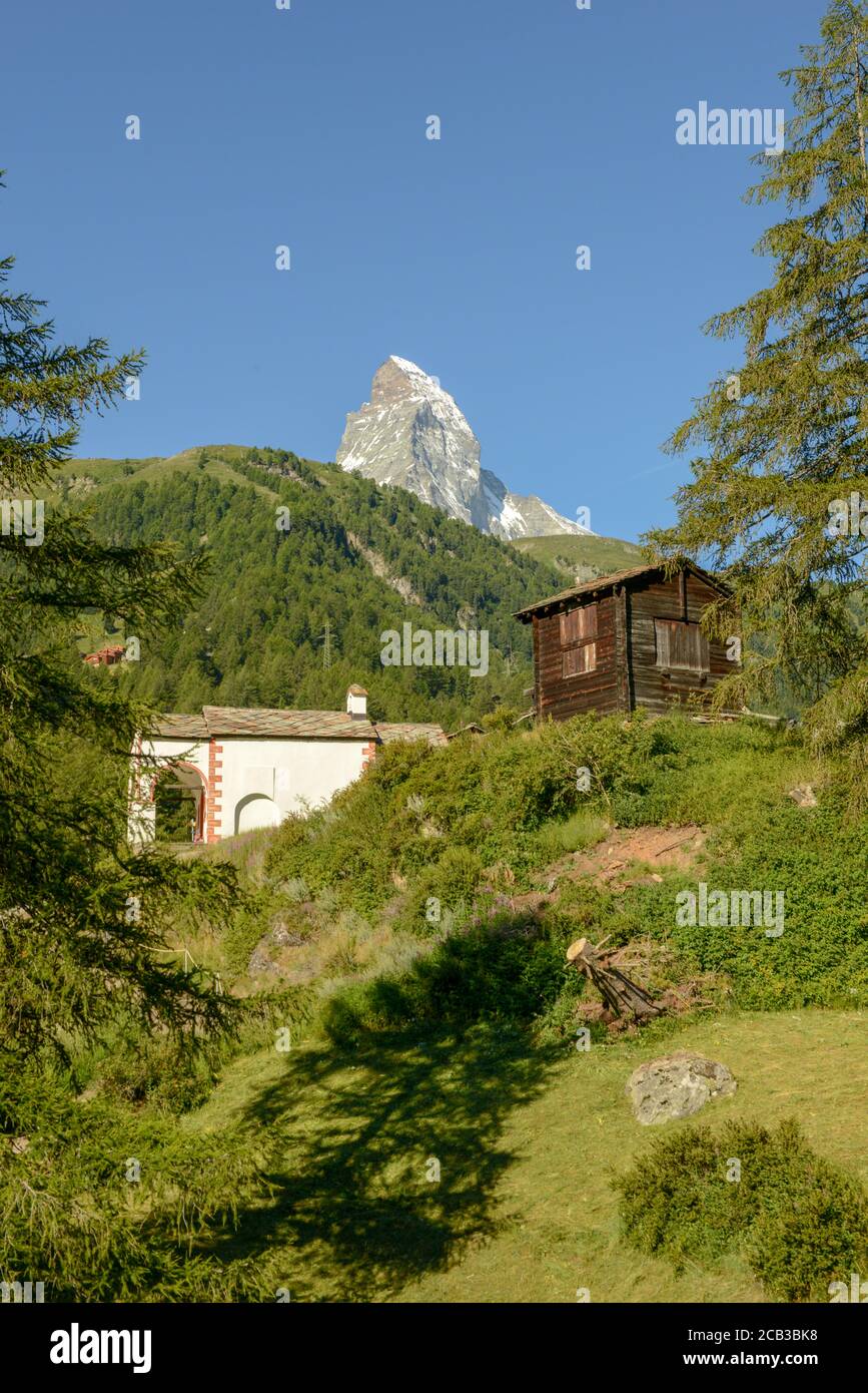 Village of Blatten over Zermatt on the Swiss alps Stock Photo - Alamy