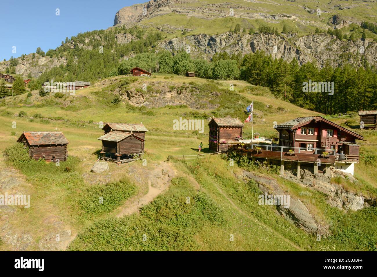 Village of Blatten over Zermatt on the Swiss alps Stock Photo - Alamy