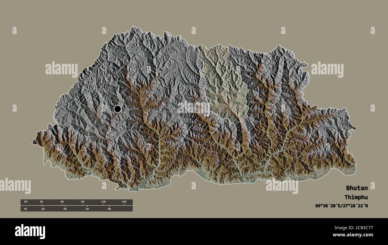 Topographic map of bhutan hi-res stock photography and images - Alamy