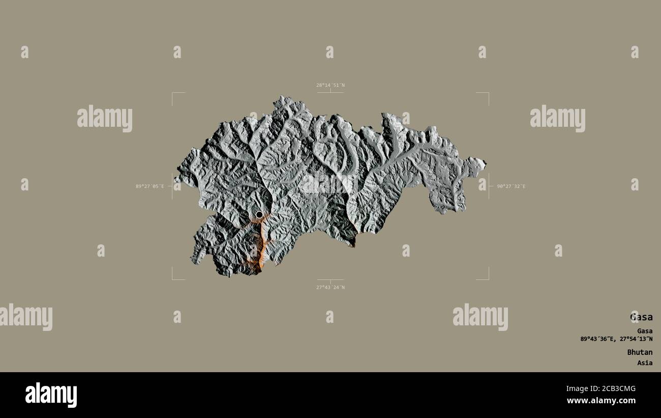 Topographic map of bhutan hi-res stock photography and images - Alamy