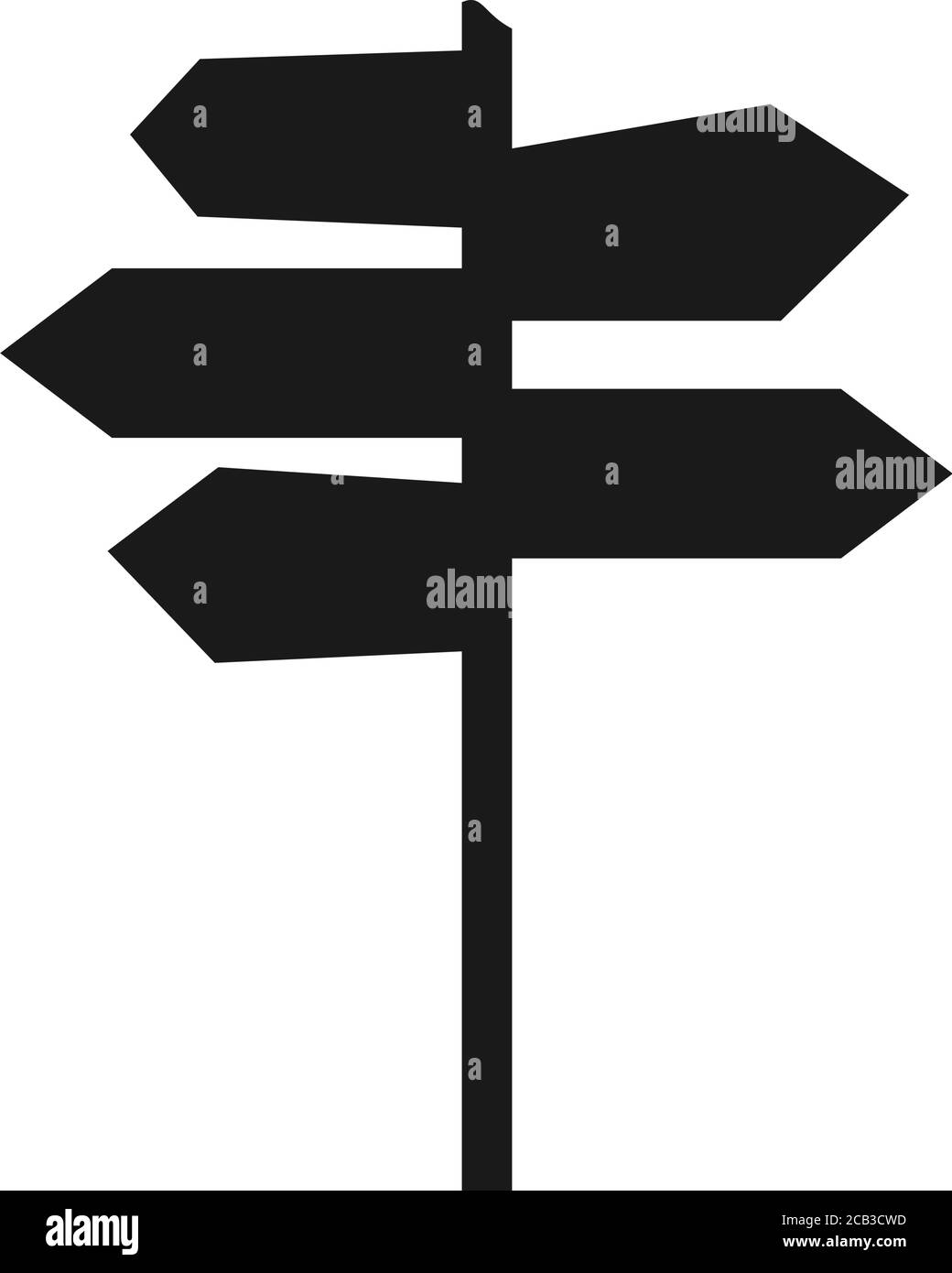 Black and white signpost silhouette Stock Vector Image & Art - Alamy