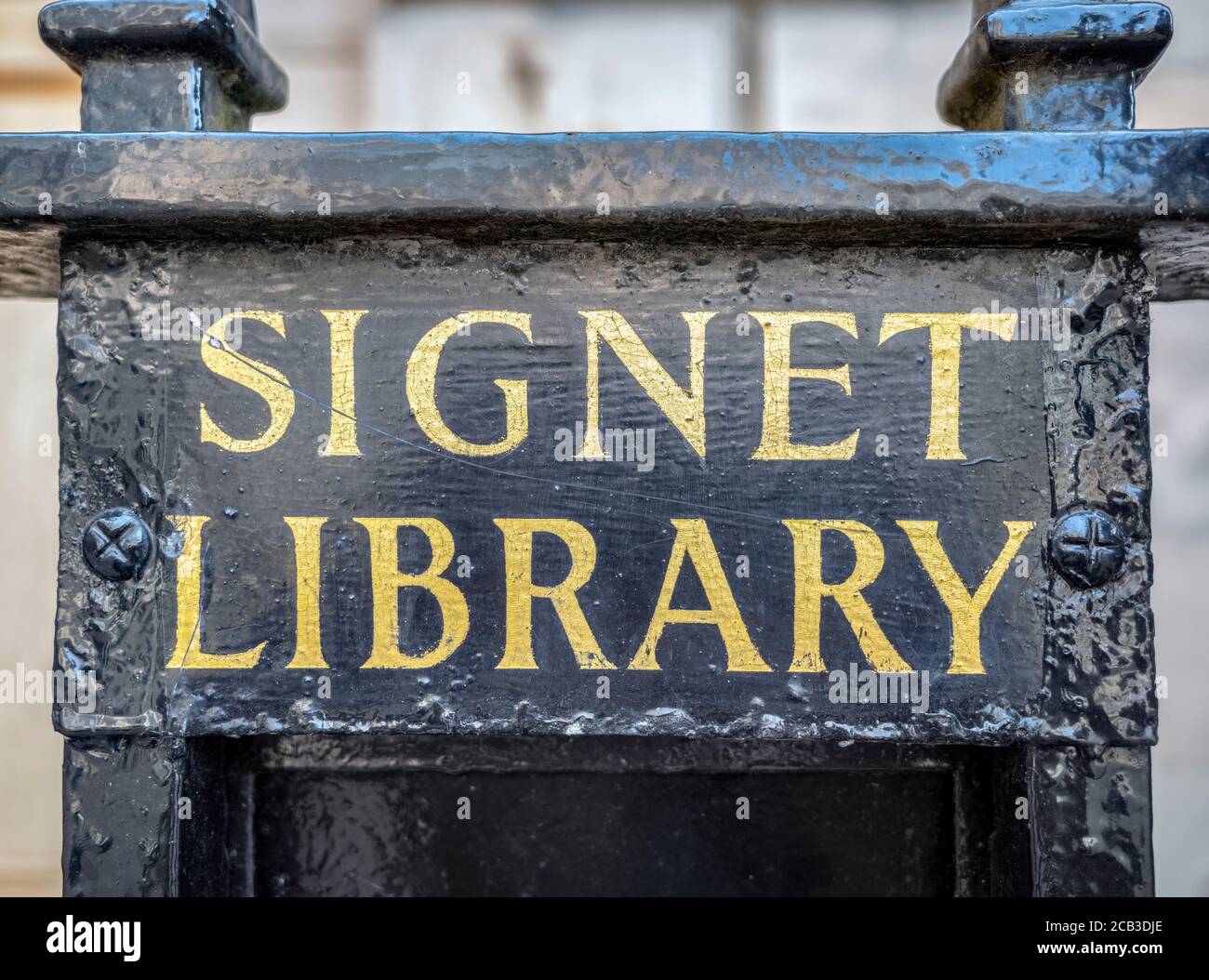 Sign for the Signet Library, Parliament Square, Edinburgh, Scotland, UK ...