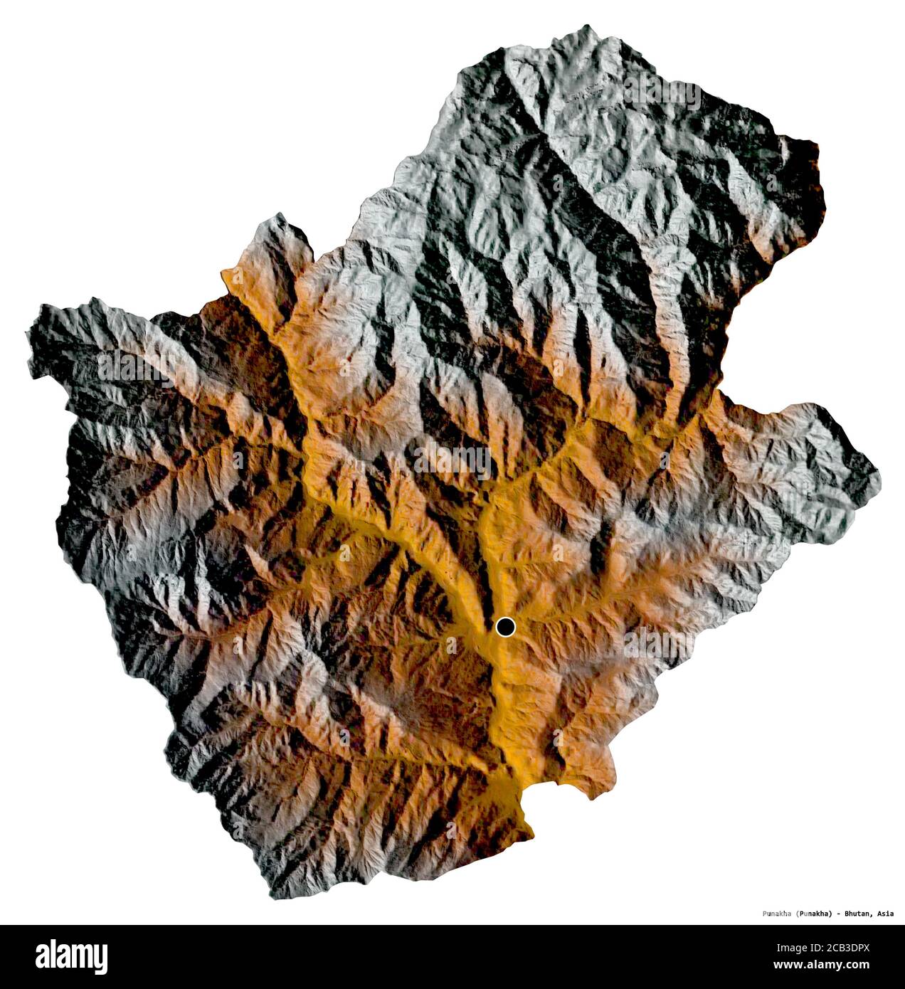 Topographic map of bhutan hi-res stock photography and images - Alamy