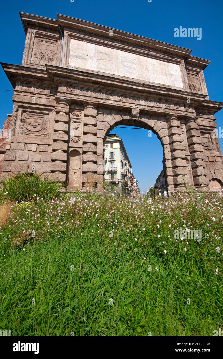 Italy, Lombardy, Milan, City Gate Called Porta Romana Inaugurated 1596 ...