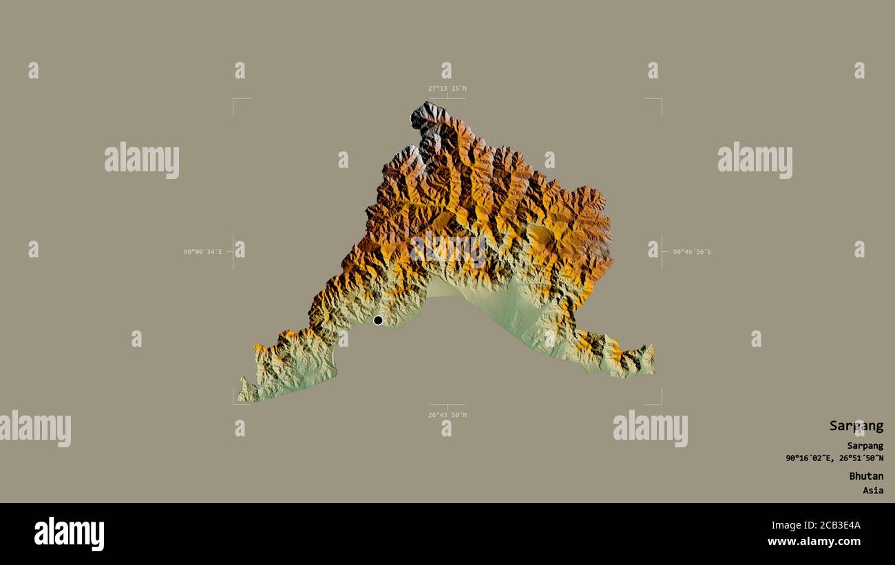 Topographic map of bhutan hi-res stock photography and images - Alamy