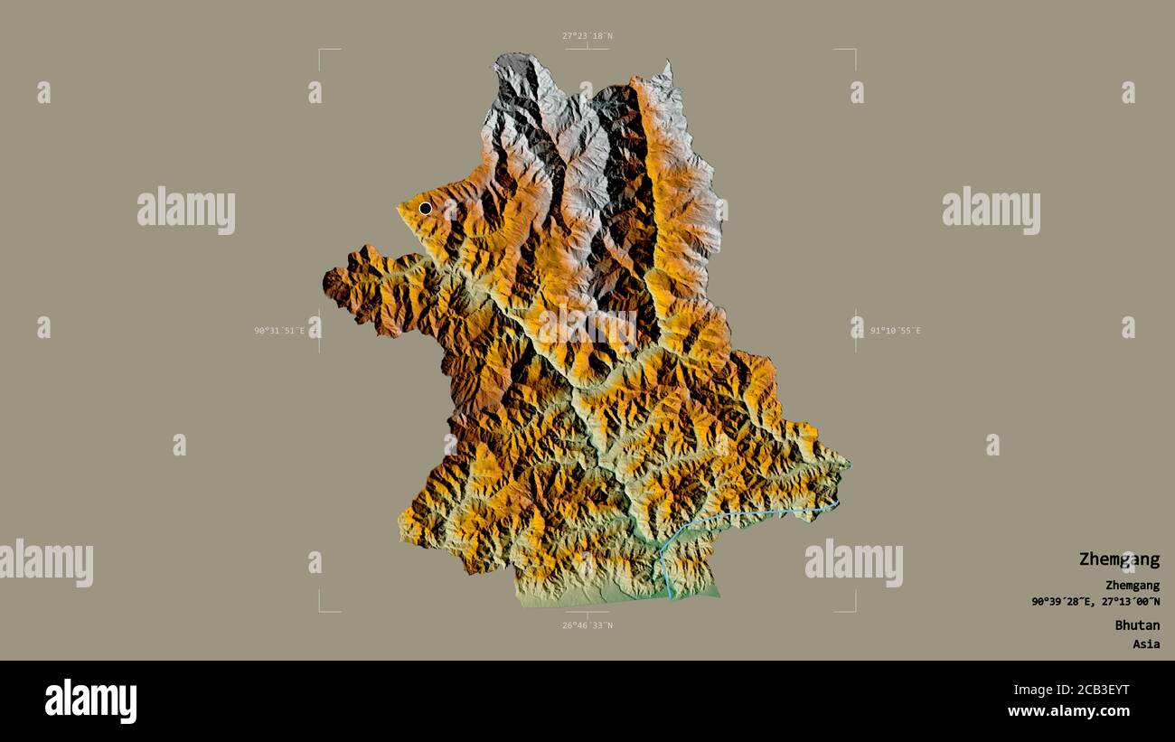 Topographic map of bhutan hi-res stock photography and images - Alamy