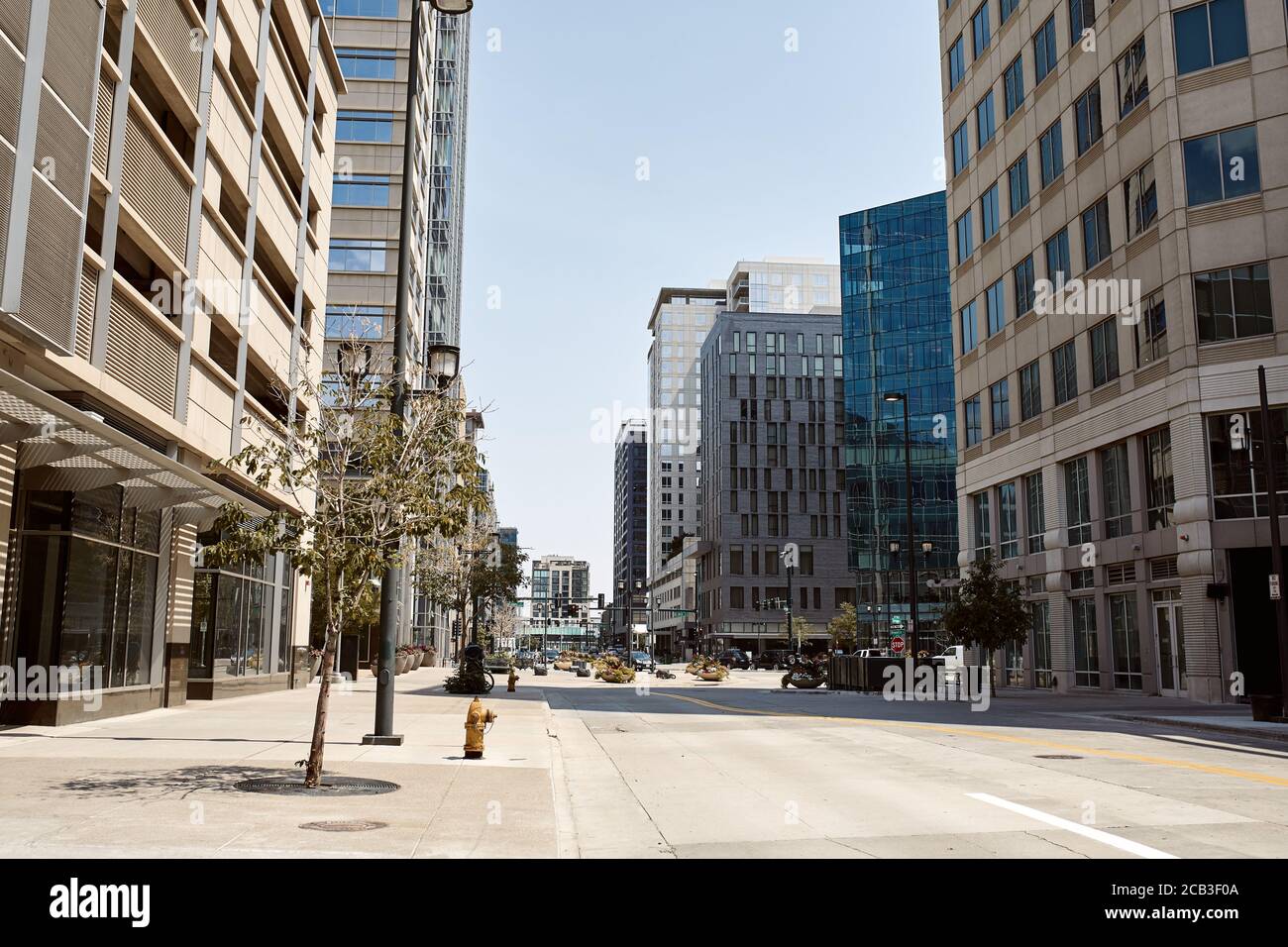 Denver, Colorado - August 4th, 2020: Modern high-rise buildings in ...