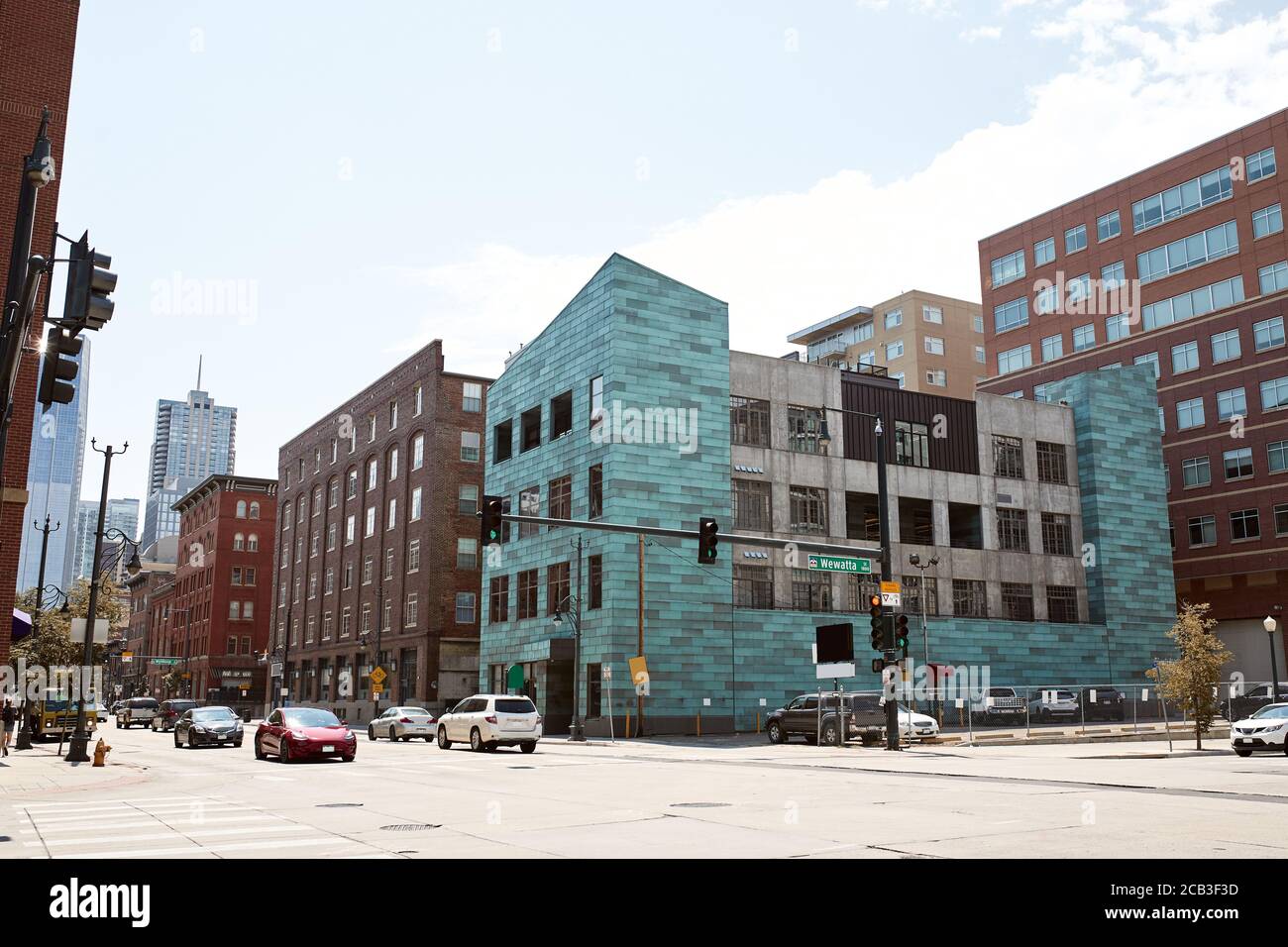 Denver, Colorado - August 4th, 2020: Modern high-rise buildings in ...