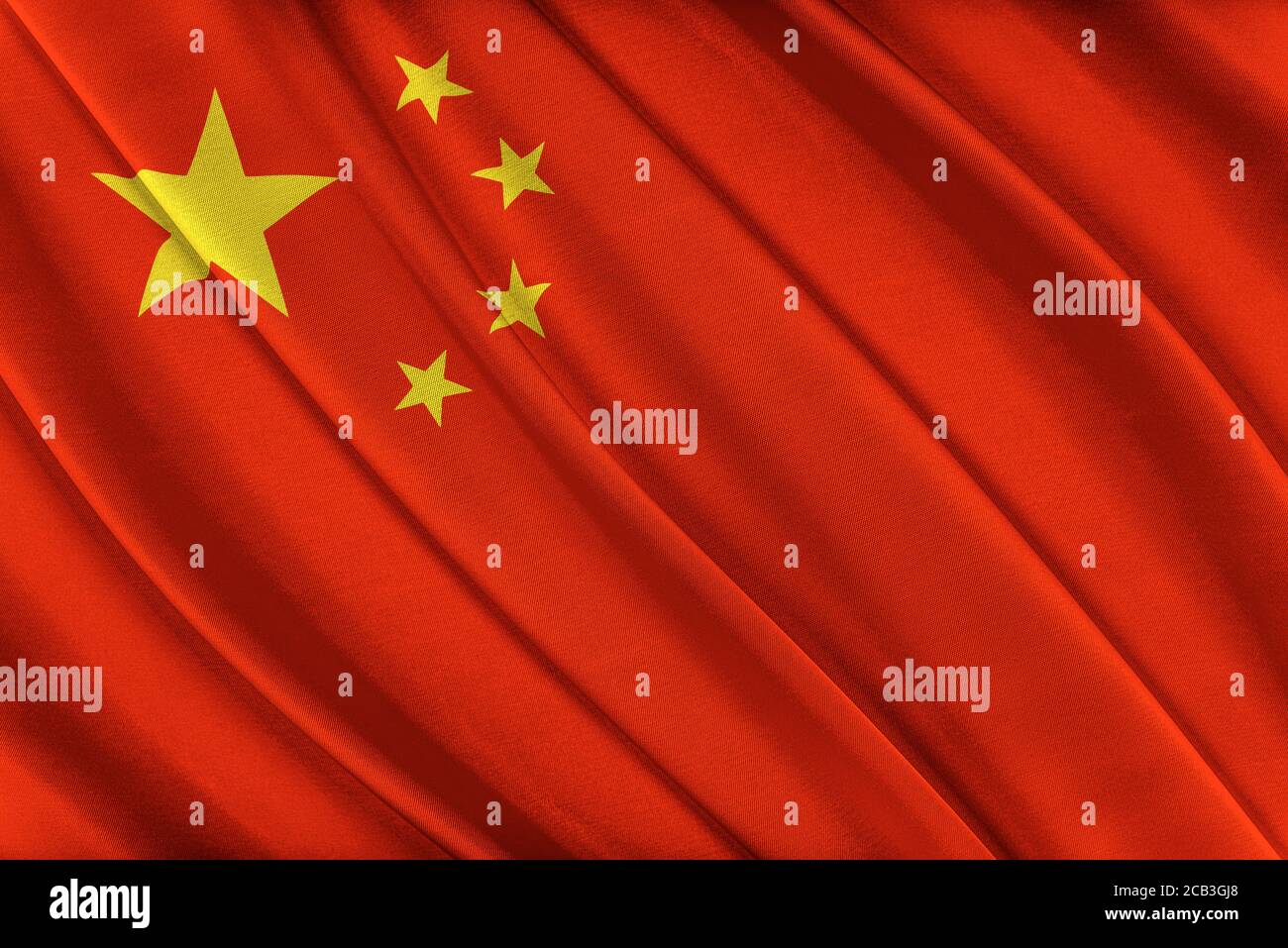 Colorful China flag waving in the wind Stock Photo - Alamy