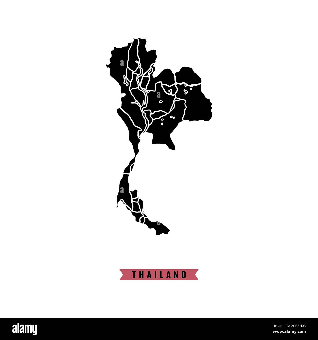 Thailand digital map Cut Out Stock Images & Pictures - Alamy