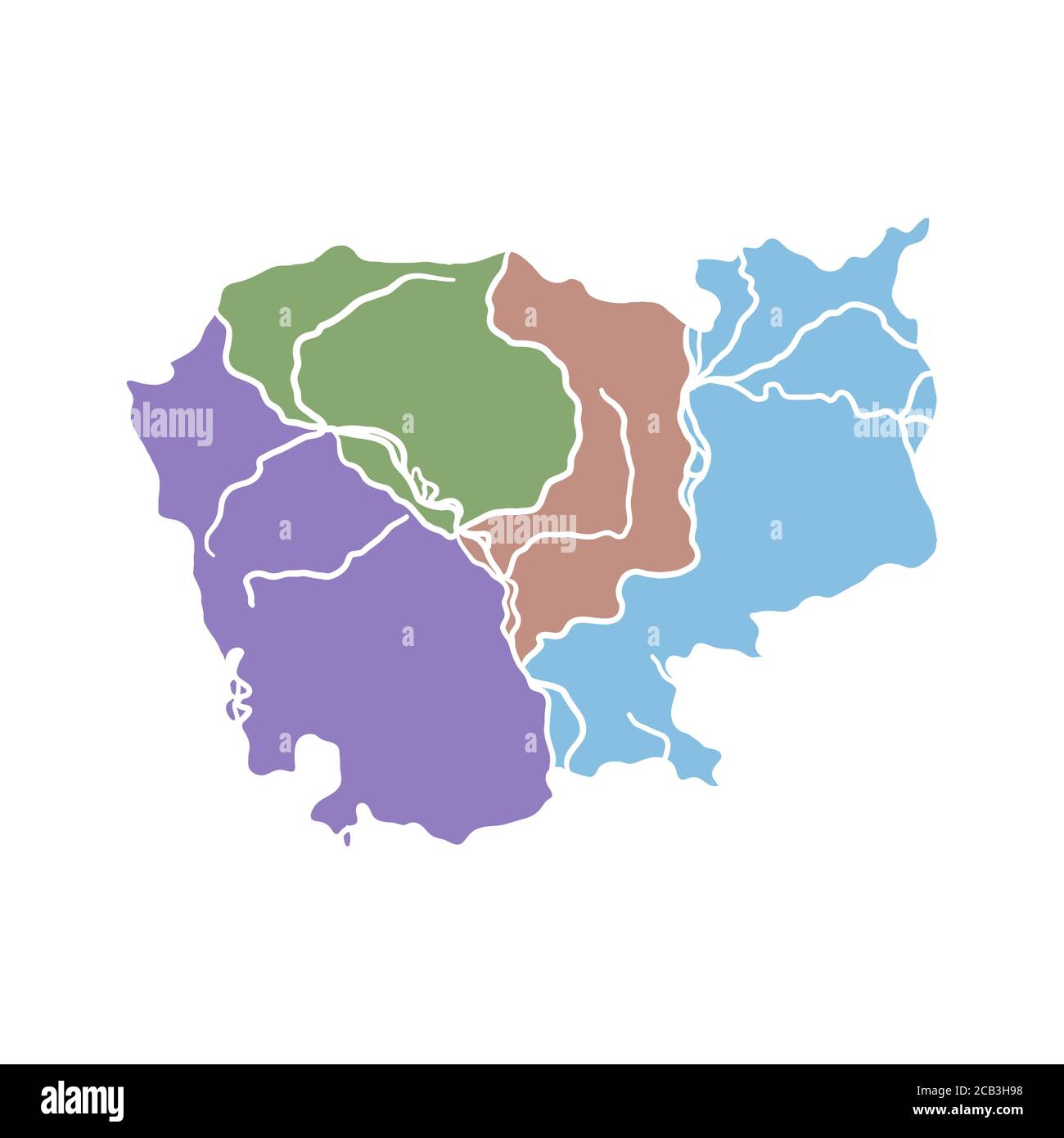 Cambodia map vector design template illustration Stock Vector Image ...