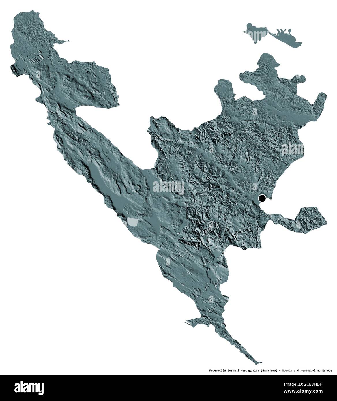 Shape of Federacija Bosna i Hercegovina, entity of Bosnia and ...