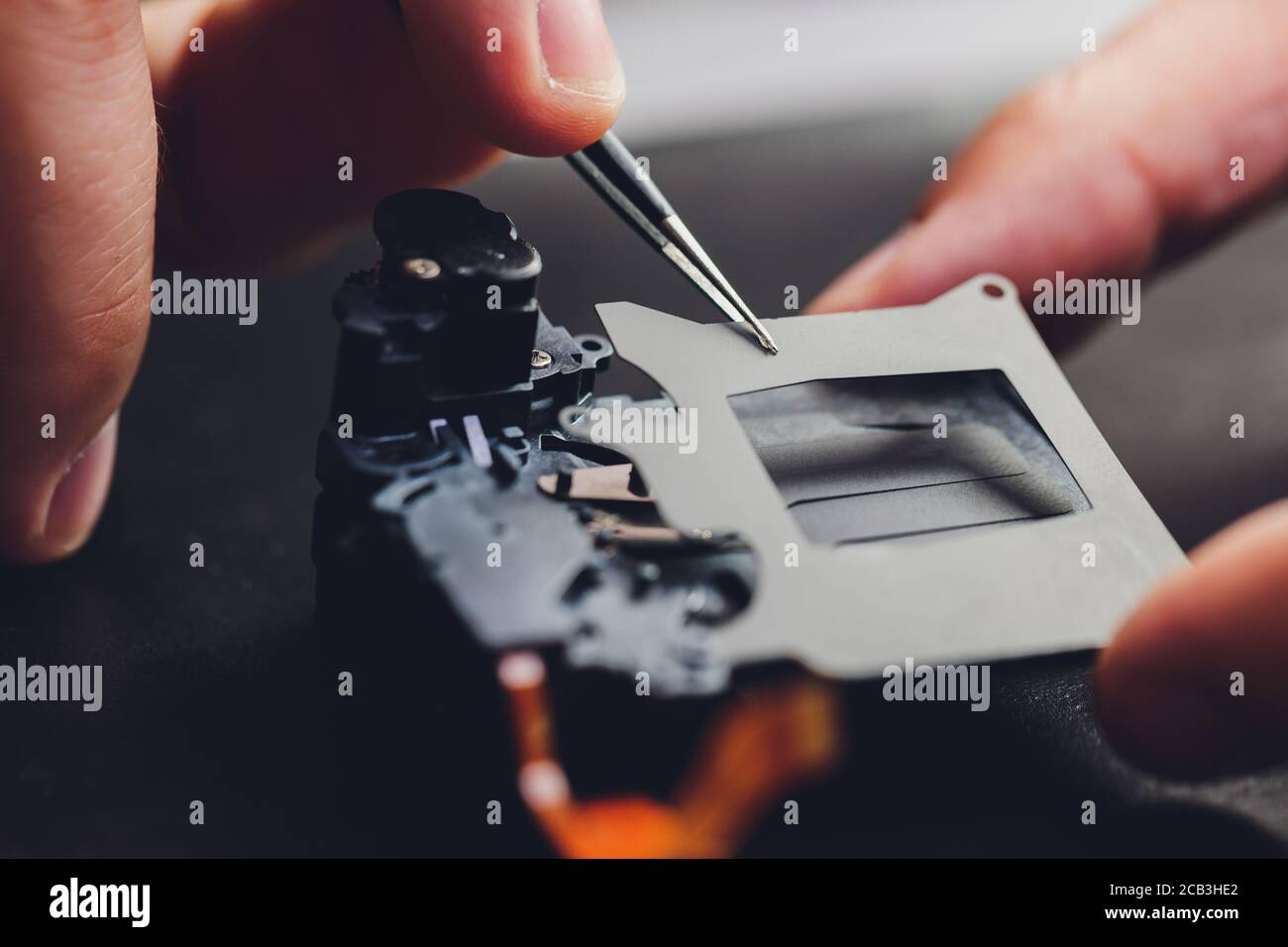 Camera shutter part. Electronic shutter device component of electronic ...