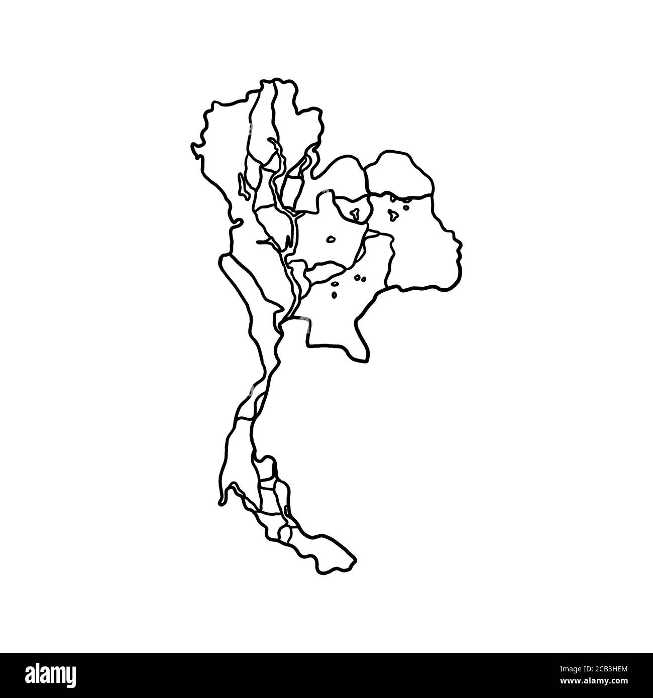 Thailand map vector Black and White Stock Photos & Images - Alamy