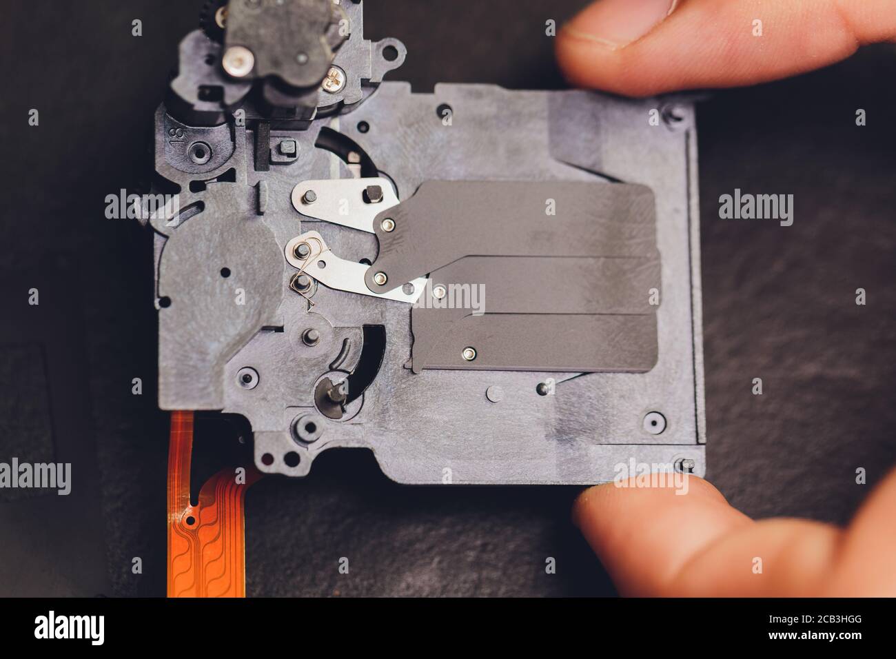 Camera shutter part. Electronic shutter device component of electronic ...