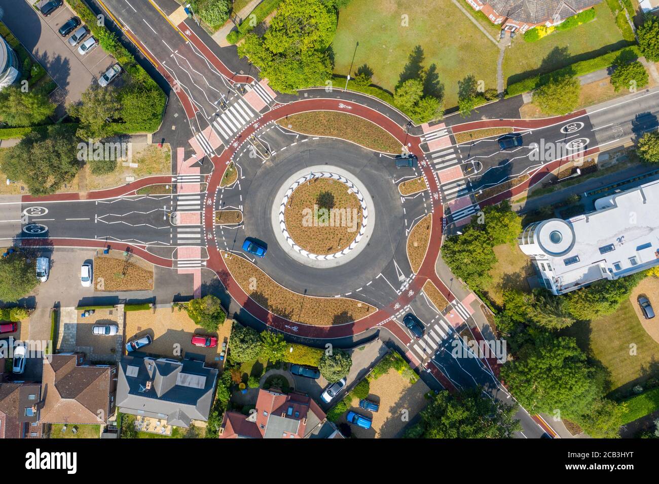 Picture dated August 10th shows the UK’s first Dutch roundabout in ...