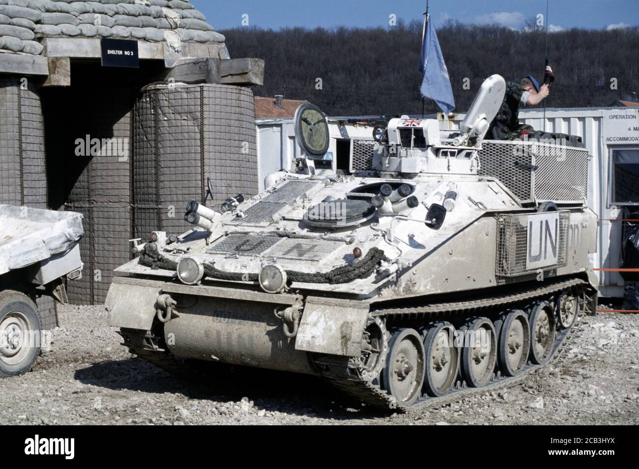 30th March 1994 During the war in Bosnia: a British Army FV103 Spartan ...