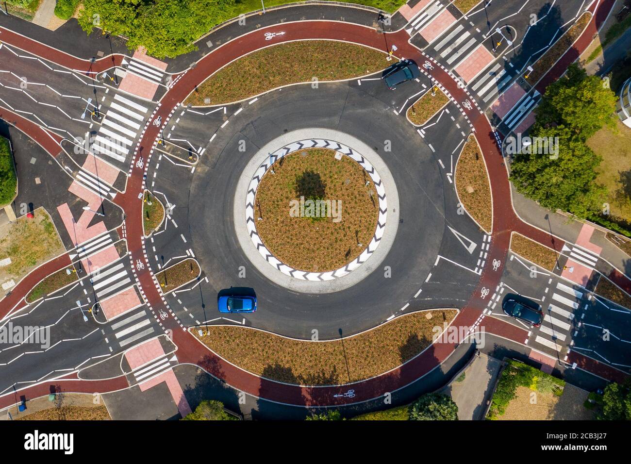 Picture dated August 10th shows the UK’s first Dutch roundabout in ...