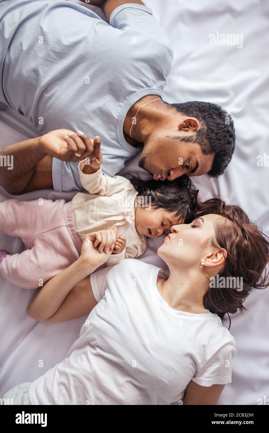 African american father son sleep hi-res stock photography and images ...