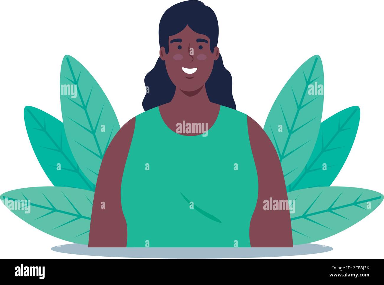 African american woman in brown Cut Out Stock Images & Pictures - Alamy