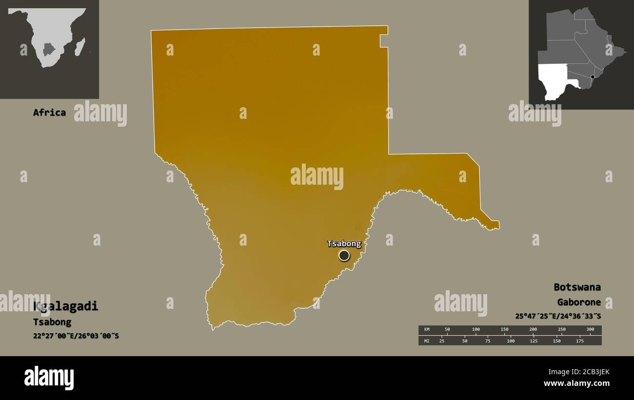 Botswana relief map hi-res stock photography and images - Alamy