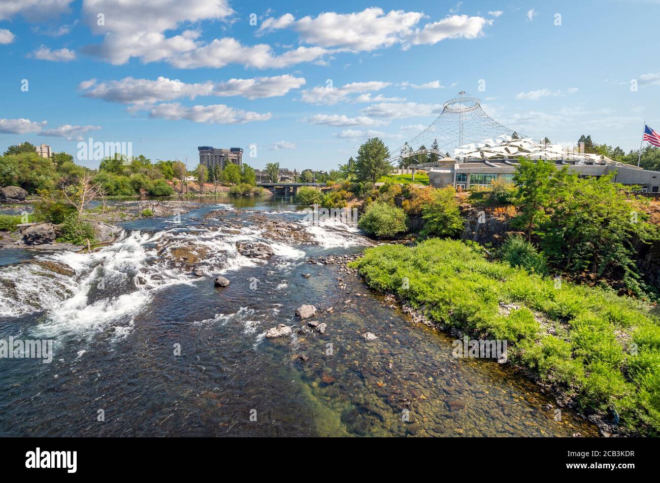 Spokane city aerial hi-res stock photography and images - Alamy