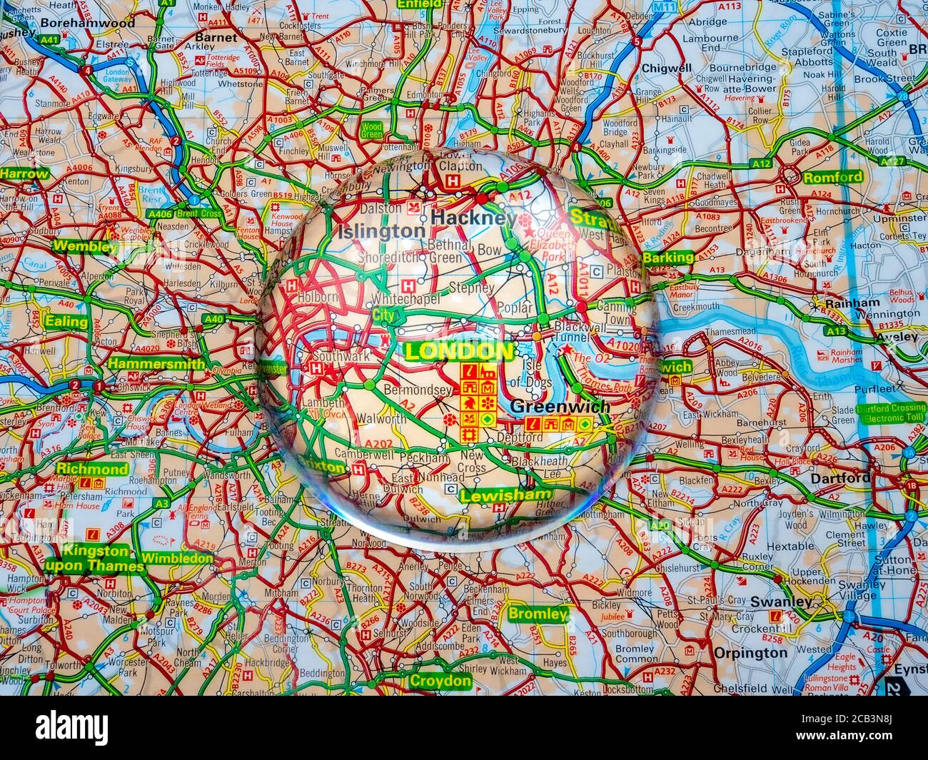 Greater london map hi-res stock photography and images - Alamy