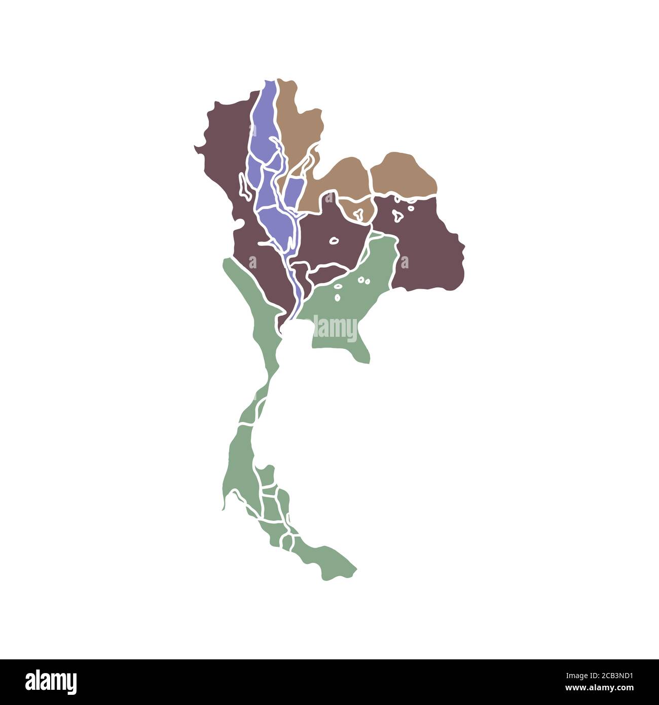 Thailand map vector design template illustration Stock Vector Image ...