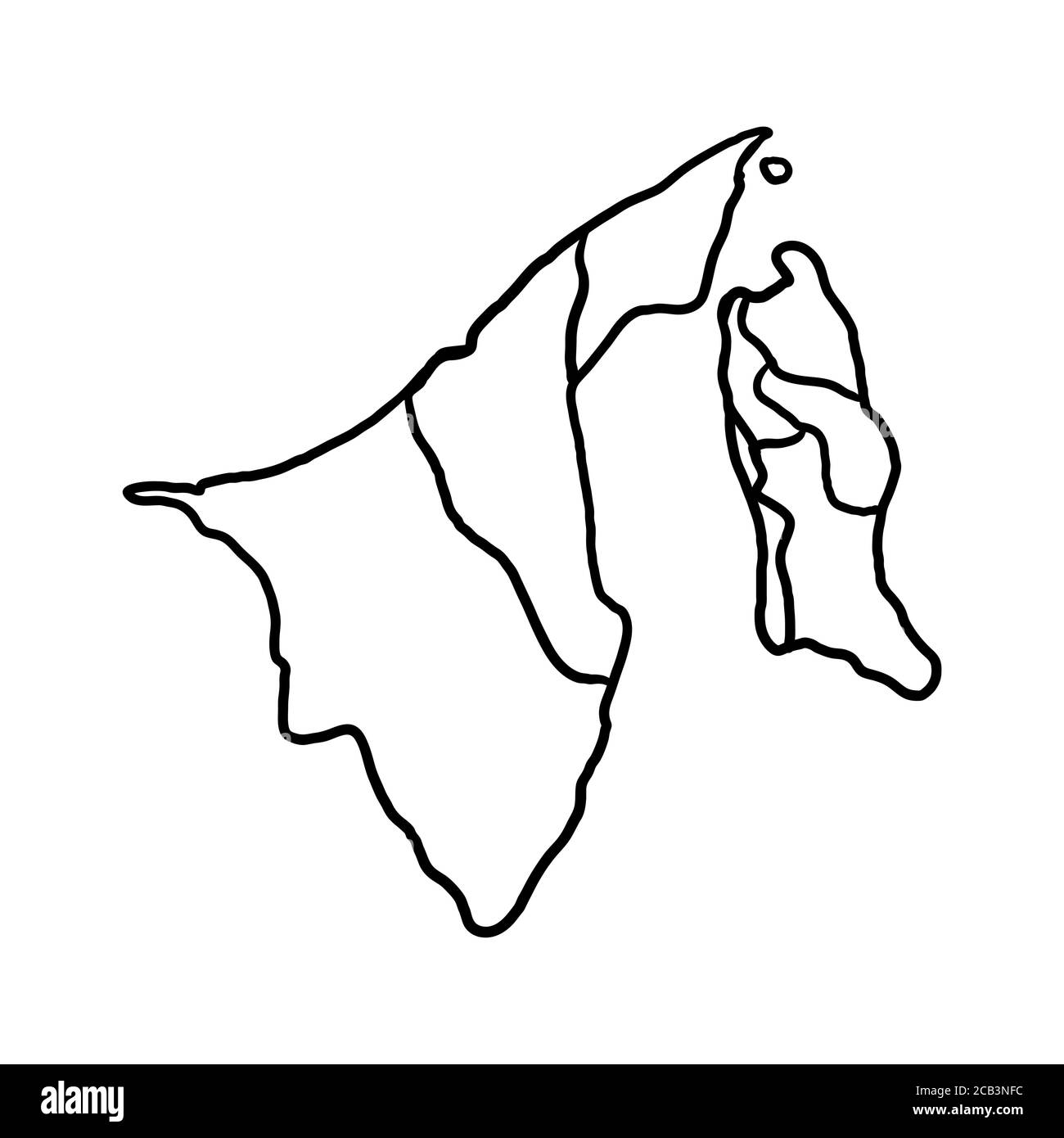 Brunei darussalam map vector design template illustration Stock Vector ...