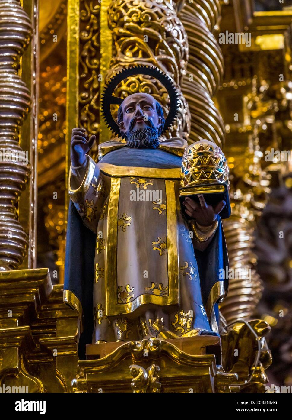 Pope Statue Chapel of the Rosary Santa Domingo Church Puebla Mexico ...