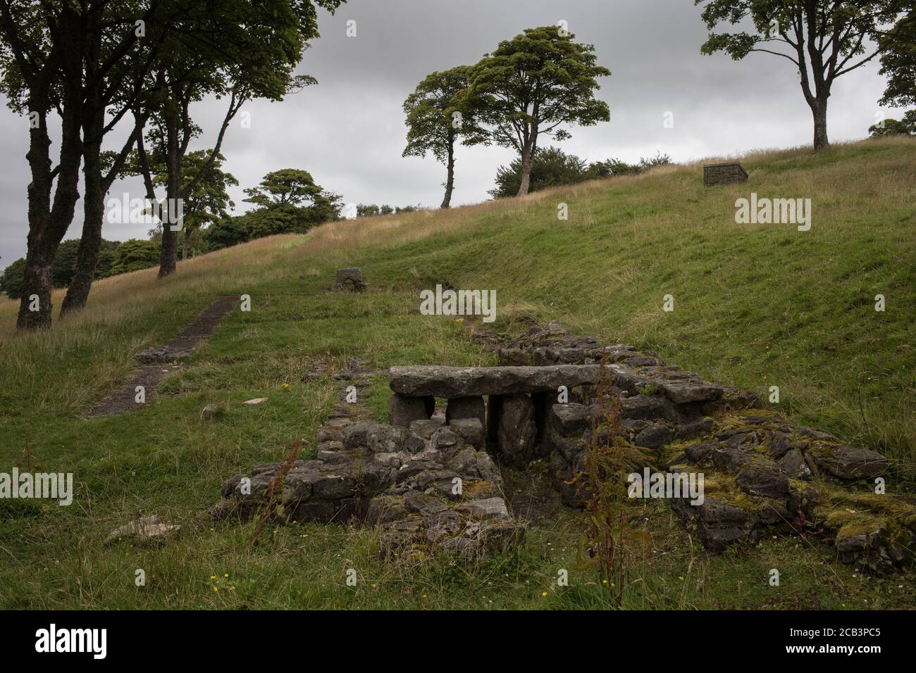 Bar Hill fort area of the Roman-era Antonine Wall, near Twechar ...
