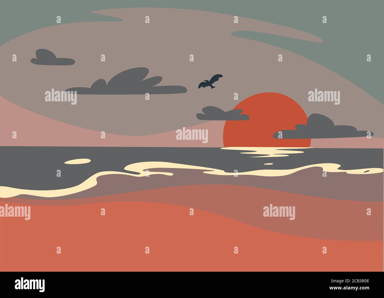 Purple sunrise Stock Vector Images - Alamy